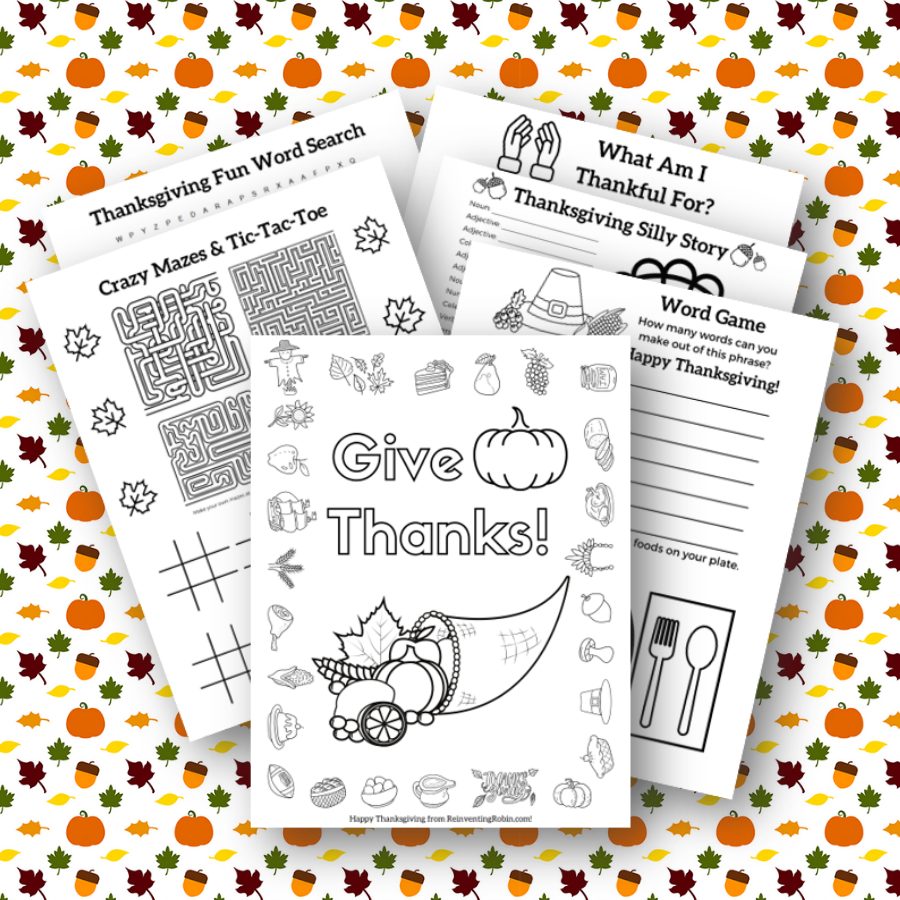 Thanksgiving Day Activities for Kids [FREE PRINTABLES!] | Reinventing Robin