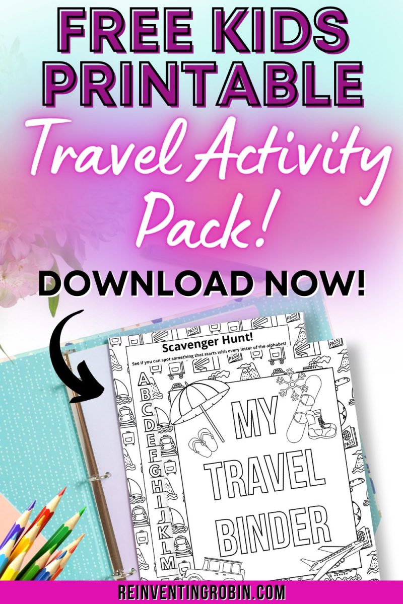 How to Make a DIY Travel Binder for Kids +FREE Printable Activity Pack ...